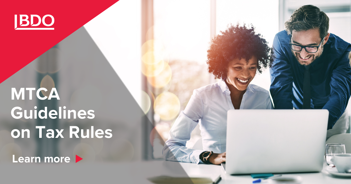 MTCA Family Office & Treasury Tax Guidelines - BDO Malta