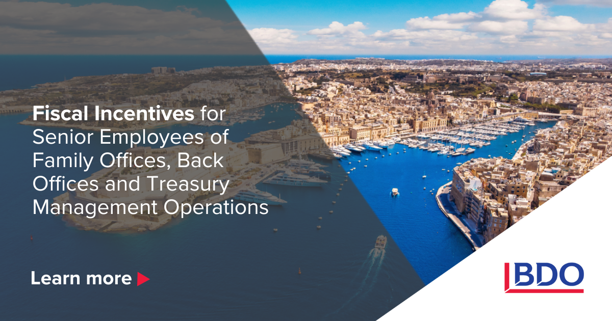 Fiscal Incentives for Senior Employees of Family Offices, Back Offices ...