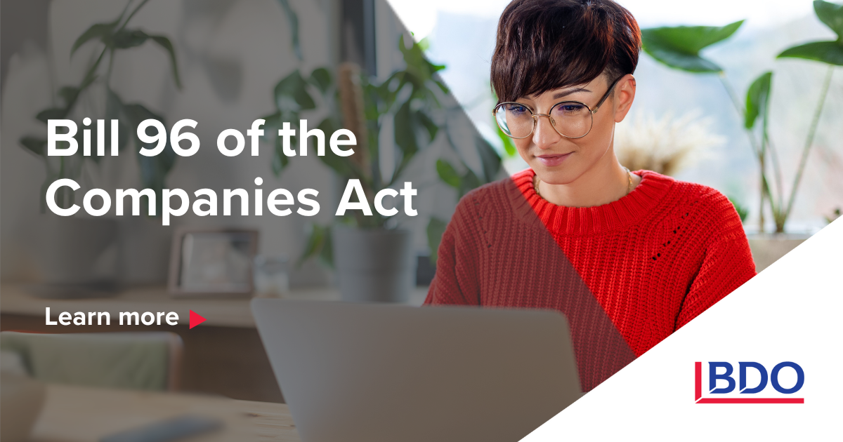 Bill 96 of the Companies Act - BDO Malta