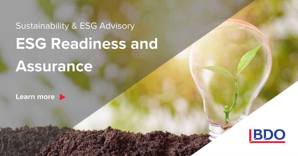 ESG Readiness and Assurance , ESG Audit - BDO Malta