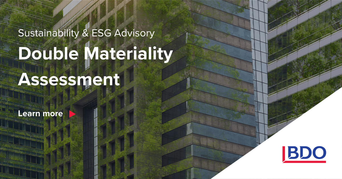 Double Materiality Assessment, ESG Advisory - BDO Malta