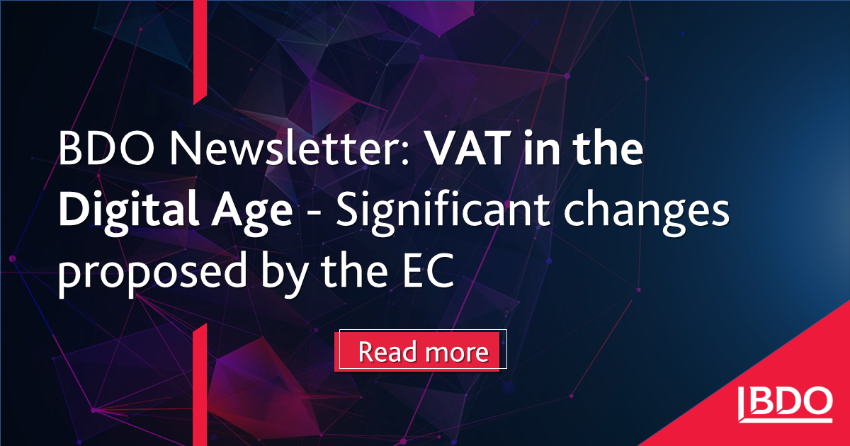 Bdo Newsletter Vat In The Digital Age Bdo Malta
