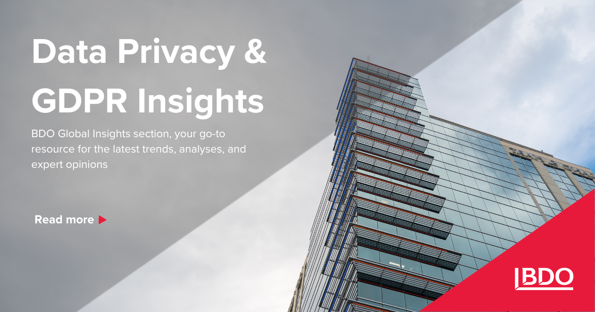 Data Privacy & GDPR Insights - BDO Malta