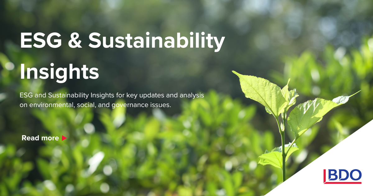 ESG Insights & Articles - BDO Malta